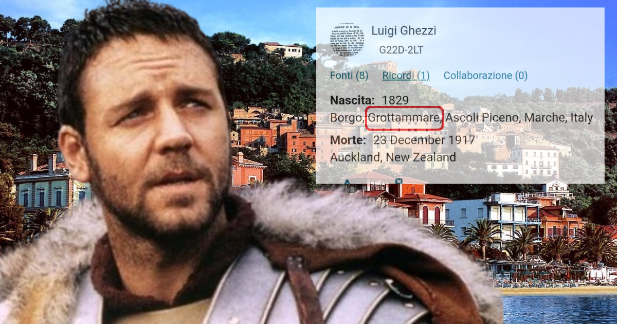 Russell Crowe, il suo avo Luigi Ghezzi nacque a Grottammare o a Parma ...