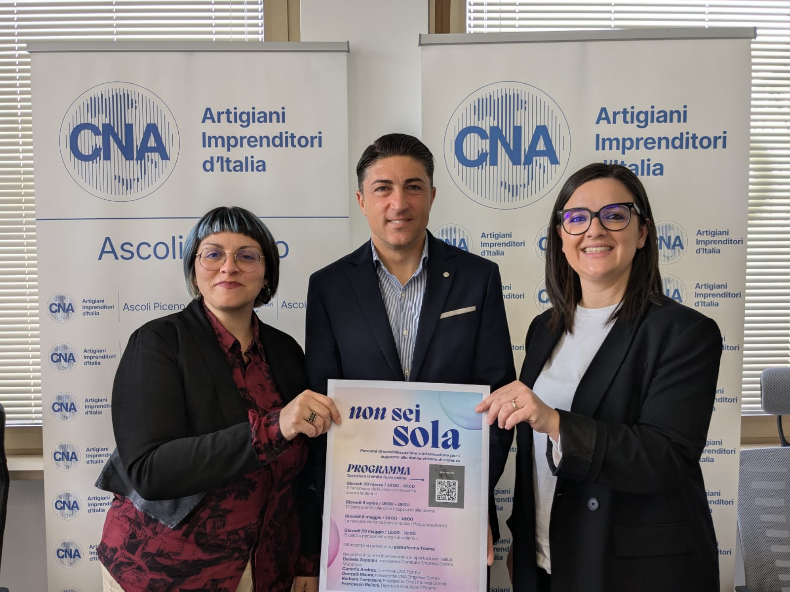 “Non sei sola”: Cna picena e “On the road” unite contro la violenza ...